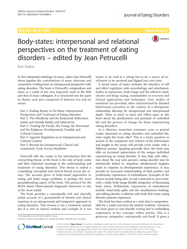 Body States Cuerpo y Adolescencia | PDF | Eating Disorder | Psychology