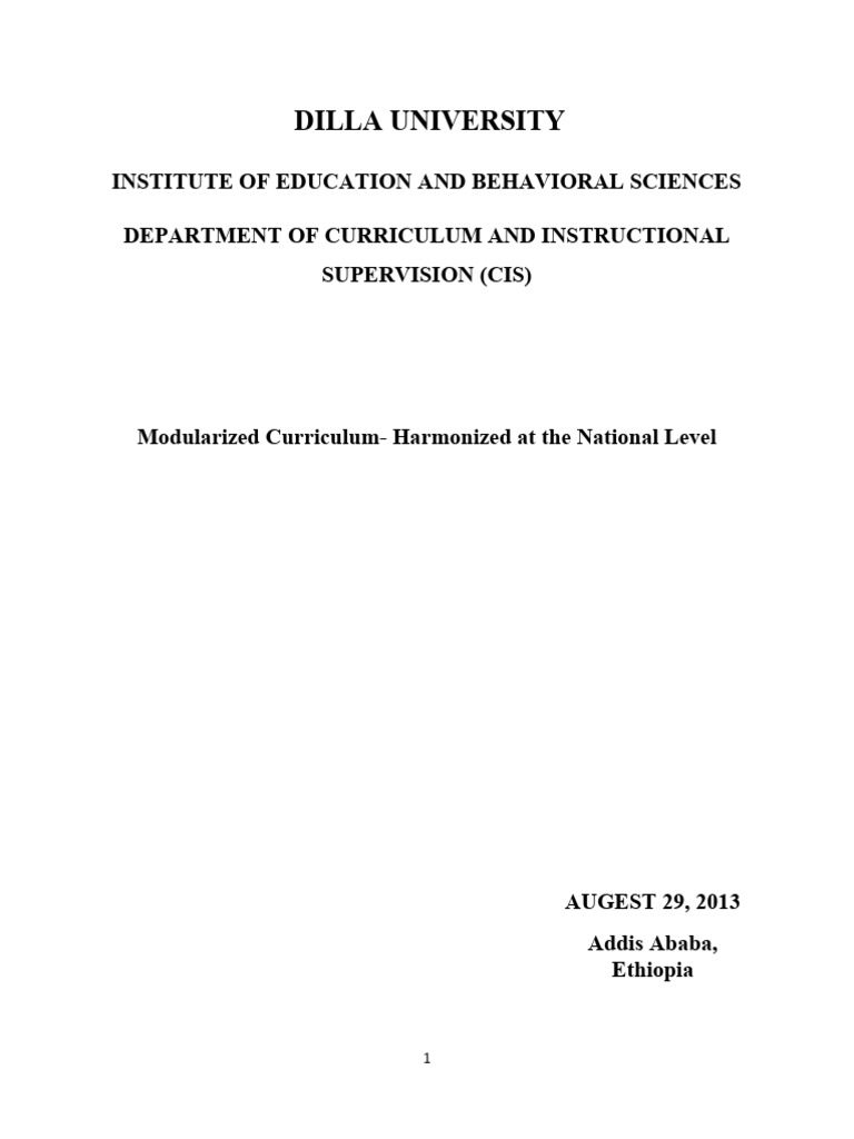 Modularized CIS Curriculum - 1 | PDF | Curriculum | Instructional Design