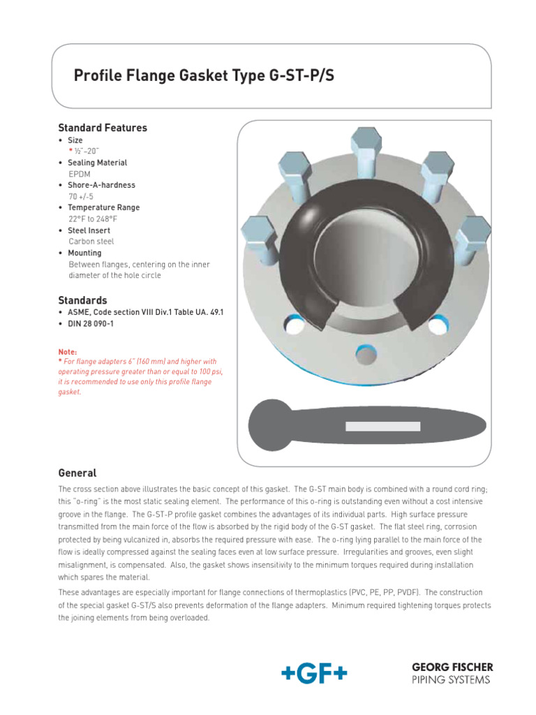 G-ST-P/S Profile Flange Gasket Specs | PDF | Building Engineering ...