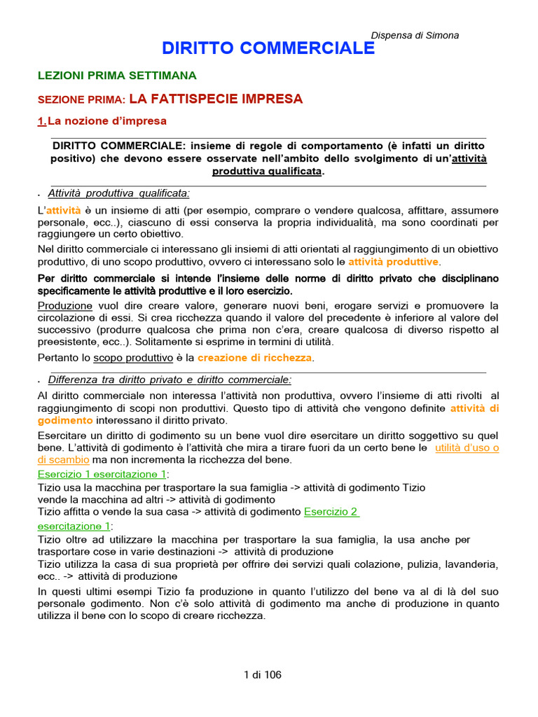 Diritto Commerciale Word | PDF