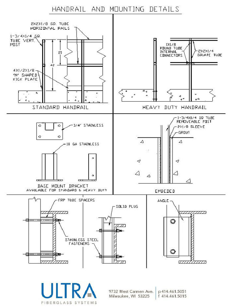Handrail Drawing | PDF