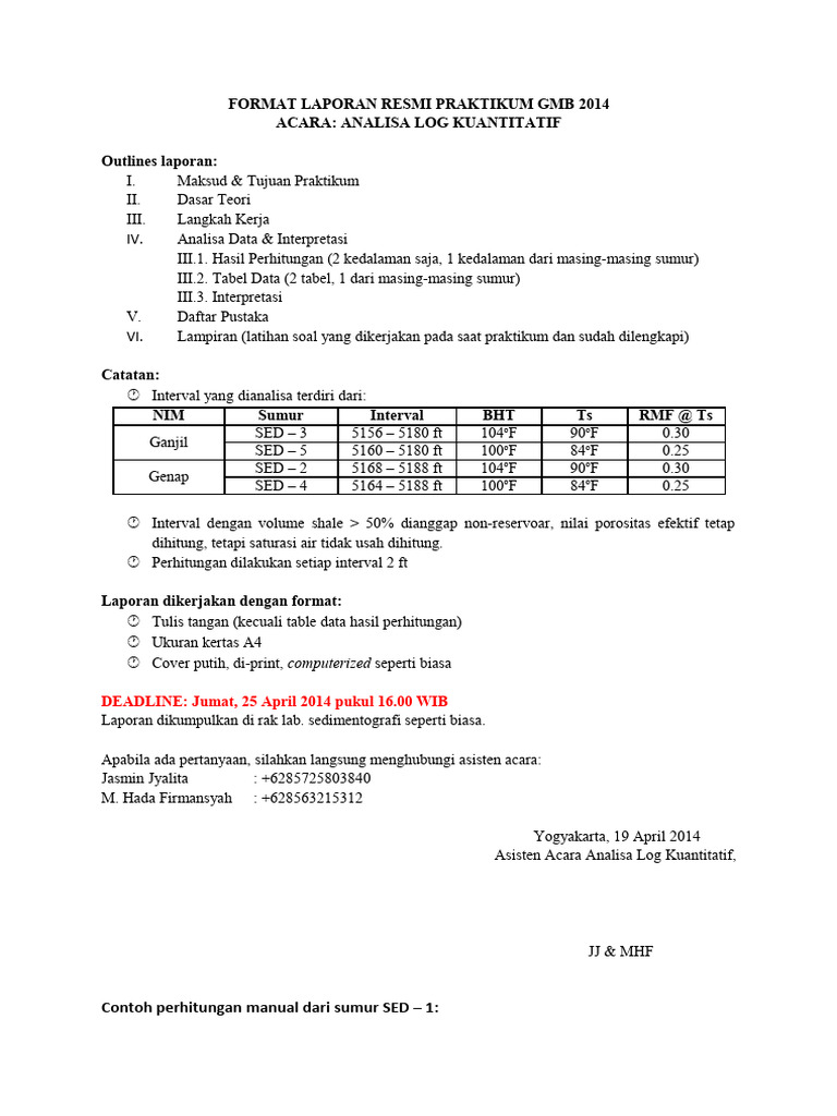 Format Laporan Log Kuantitatif | PDF | Metode & Bahan Ajar | Teknologi ...