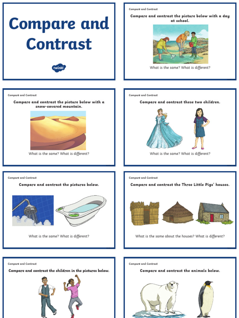 Compare and Contrast Activities Guide | PDF