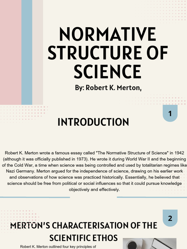 Normative Structure of Science | PDF | Science | Cognition