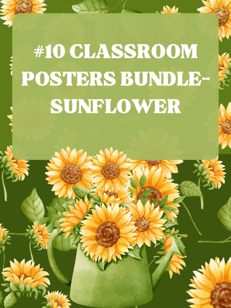 #11 Classroom PostersCorners-Sunflower | PDF