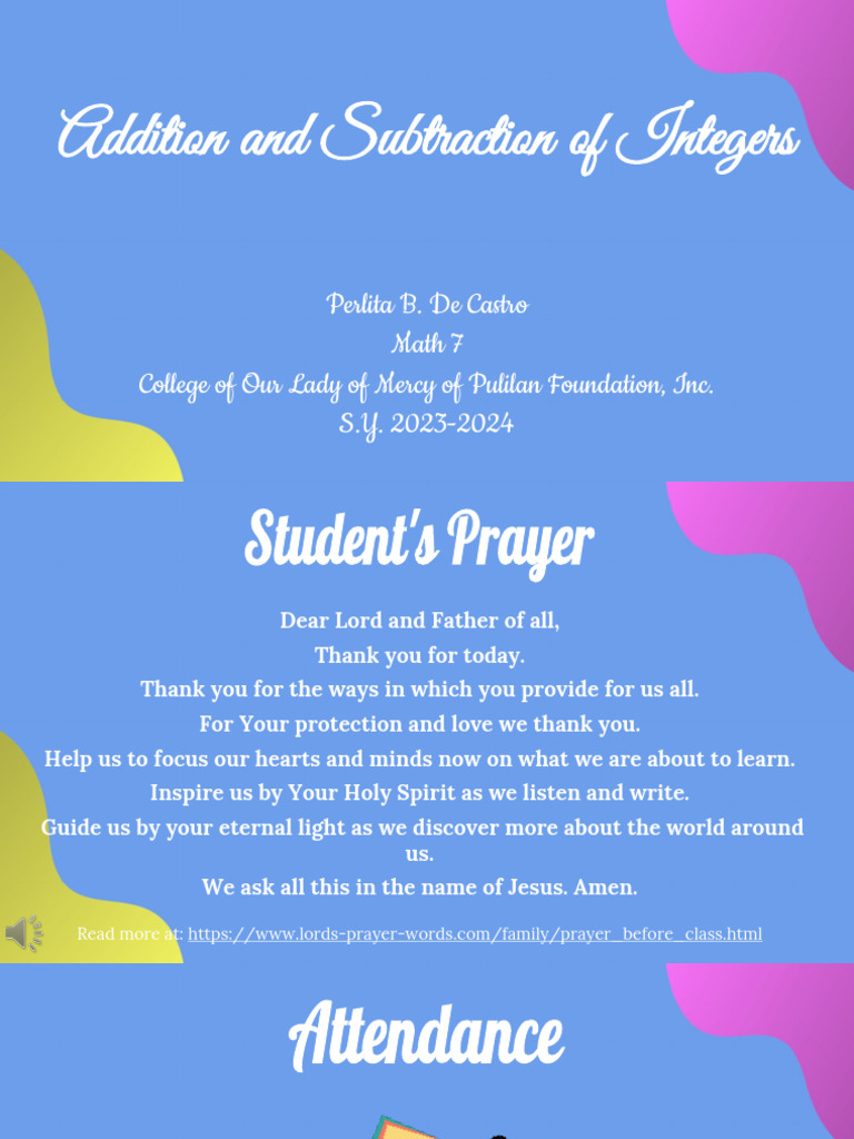 Math 7-Q1-L4.2-Addition and Subtraction of Integers | PDF | Subtraction ...