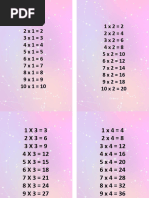 Colorful Cute Multiplication Table Math Poster | PDF