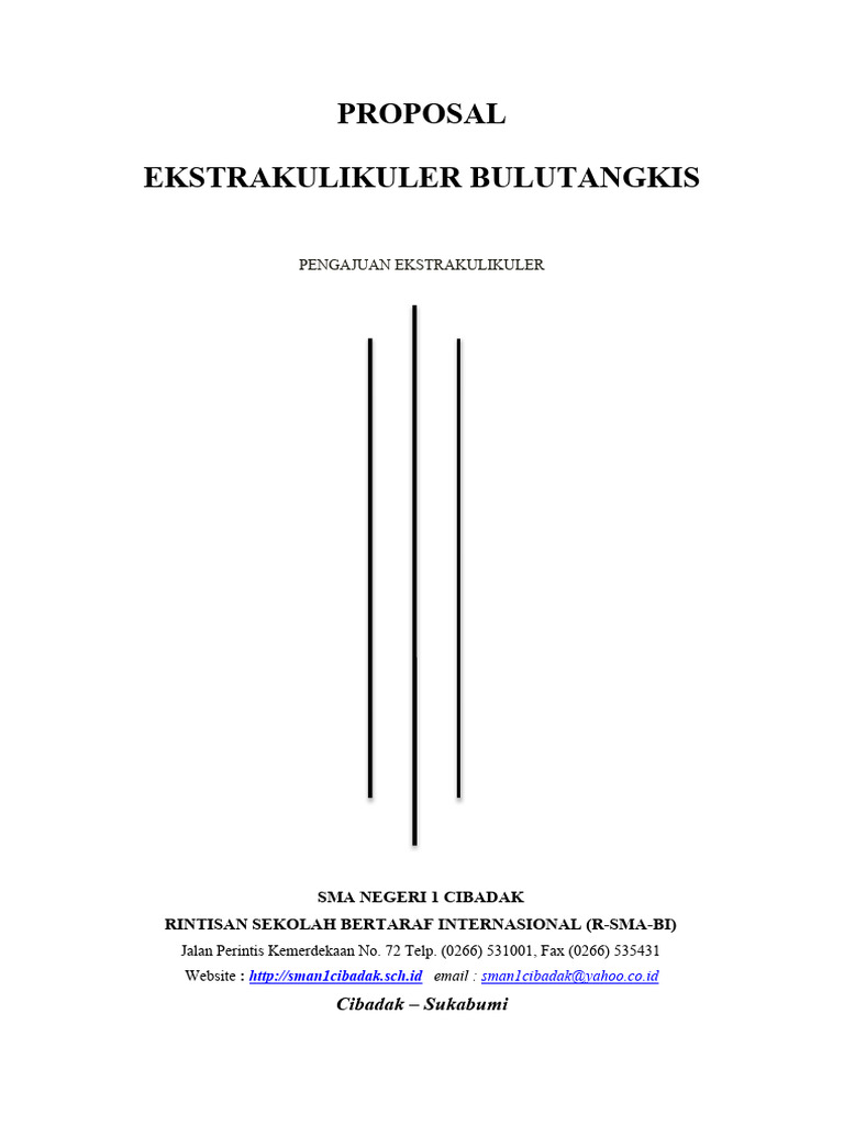 Proposal Pengajuan Ekstrakulikuler | PDF