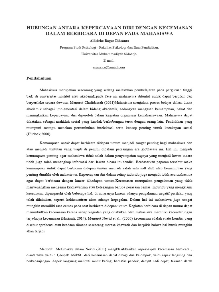 ALDRICHO BAGUS IKHSANTO - 212030100062 - A2 - Draft PROPOSAL | PDF | Karier & Perkembangan