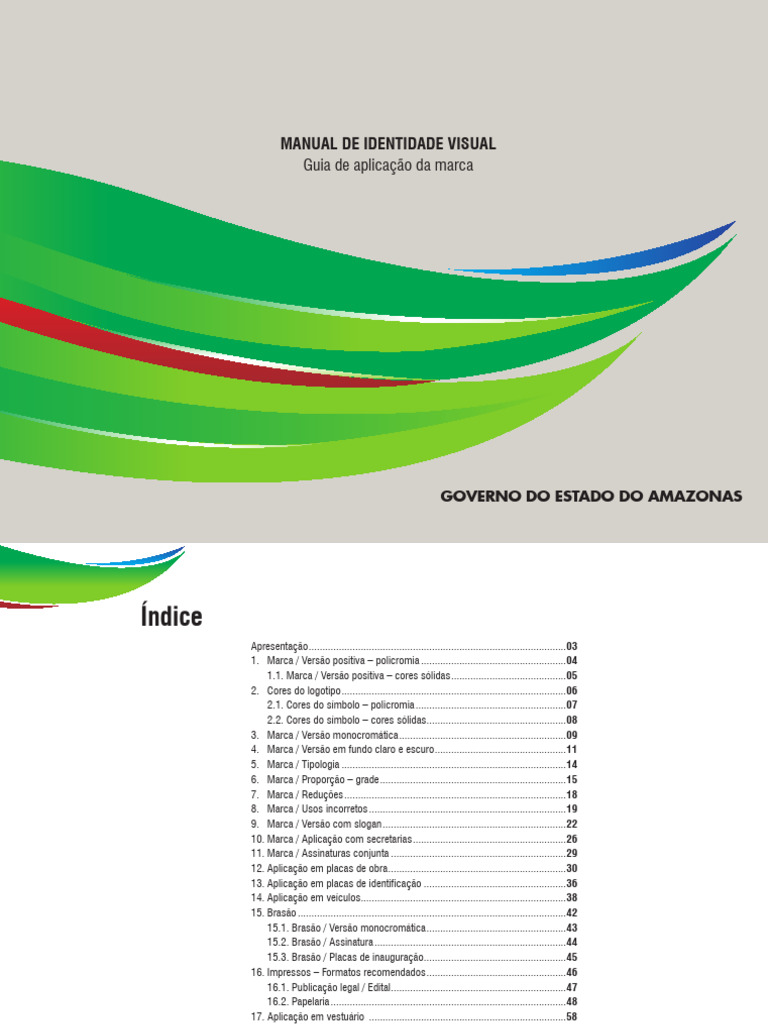 MANUAL DE IDENTIDADE VISUAL Guia de Aplicação Da Marca GOVERNO DO ...