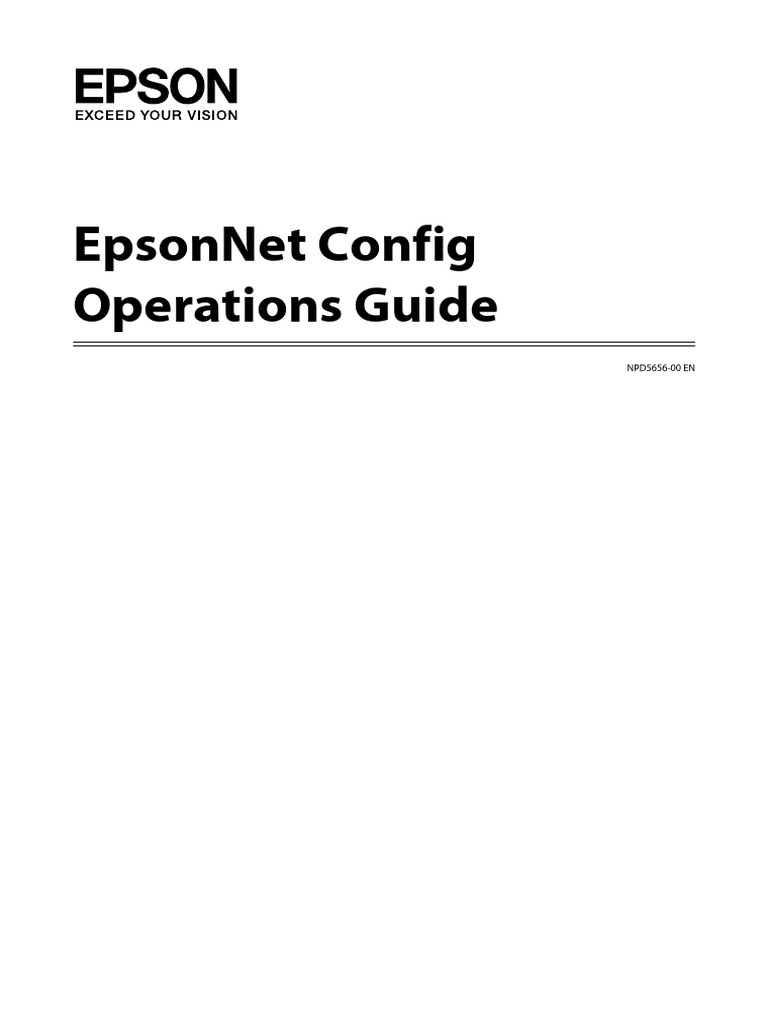 EpsonNet Config Manual - English | PDF | Computer File | Icon (Computing)