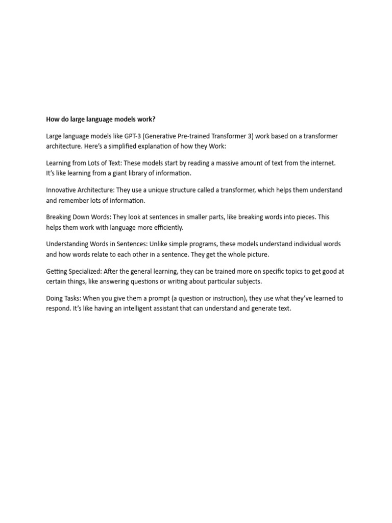 How Do LLMS Work | PDF