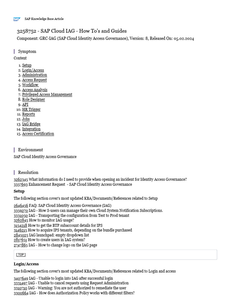 SAP IAG GUIDE - A Quick Start | PDF | Cloud Computing | Computing