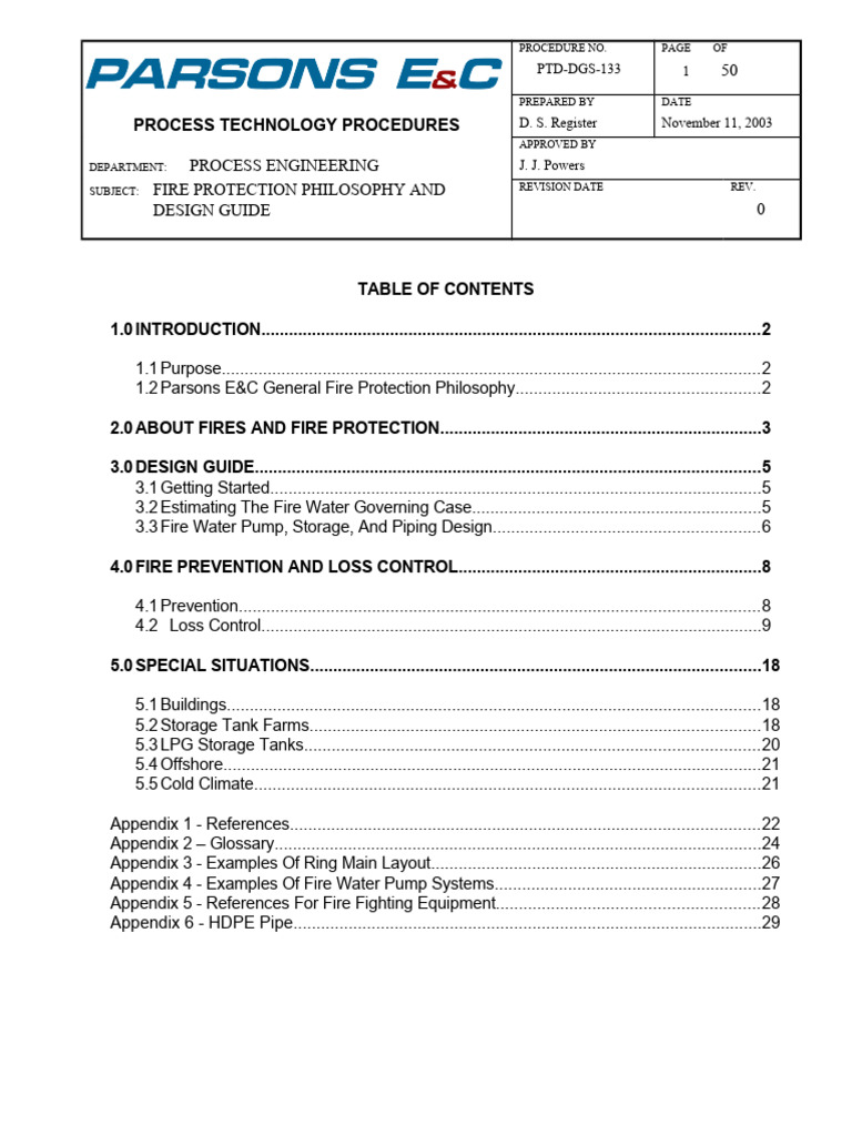 Fire Protection Philosophy and Design Guide PDF Free | PDF | Explosion ...