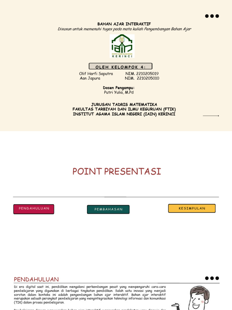 Bahan Ajar Interaktif Kelompok 4 | PDF