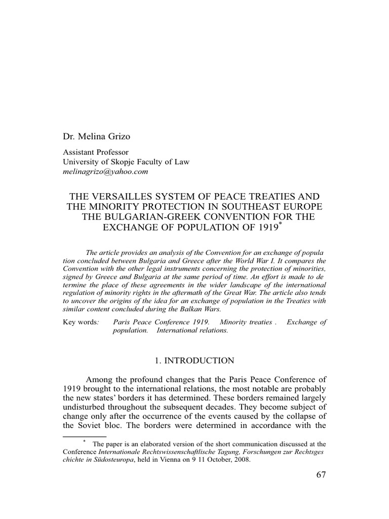 The Versailles System of Peace Treaties | PDF | Balkans