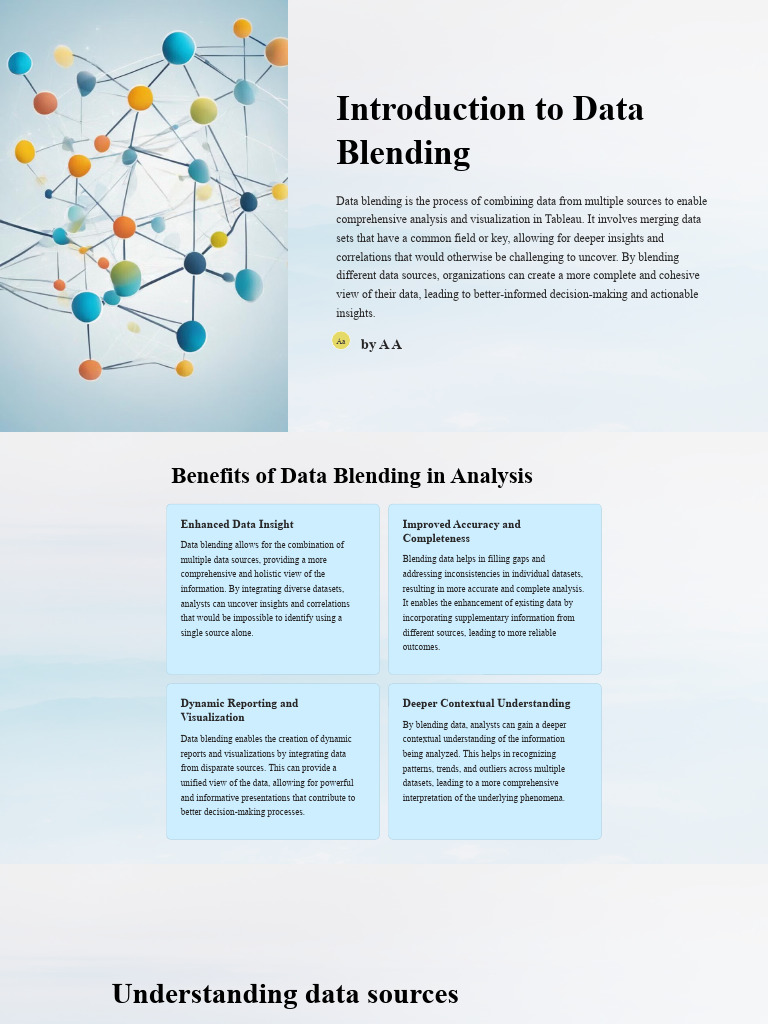 Introduction To Data Blending | PDF | Data | Computing
