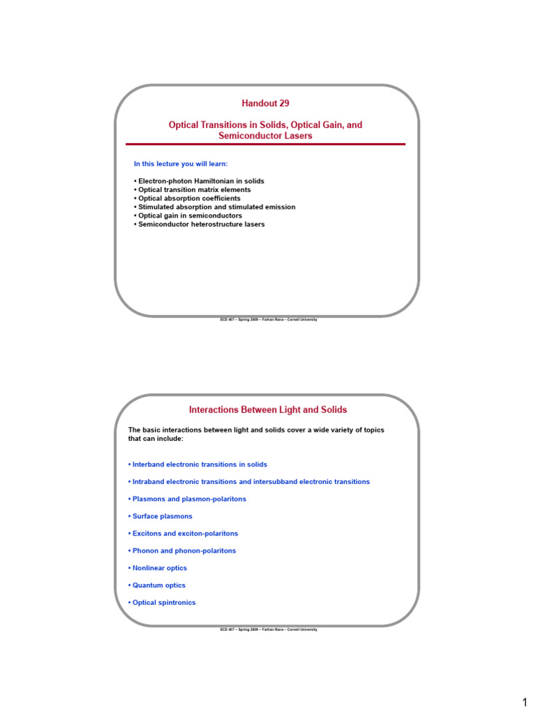 Handout 29 | PDF | Emission Spectrum | Quantum Mechanics