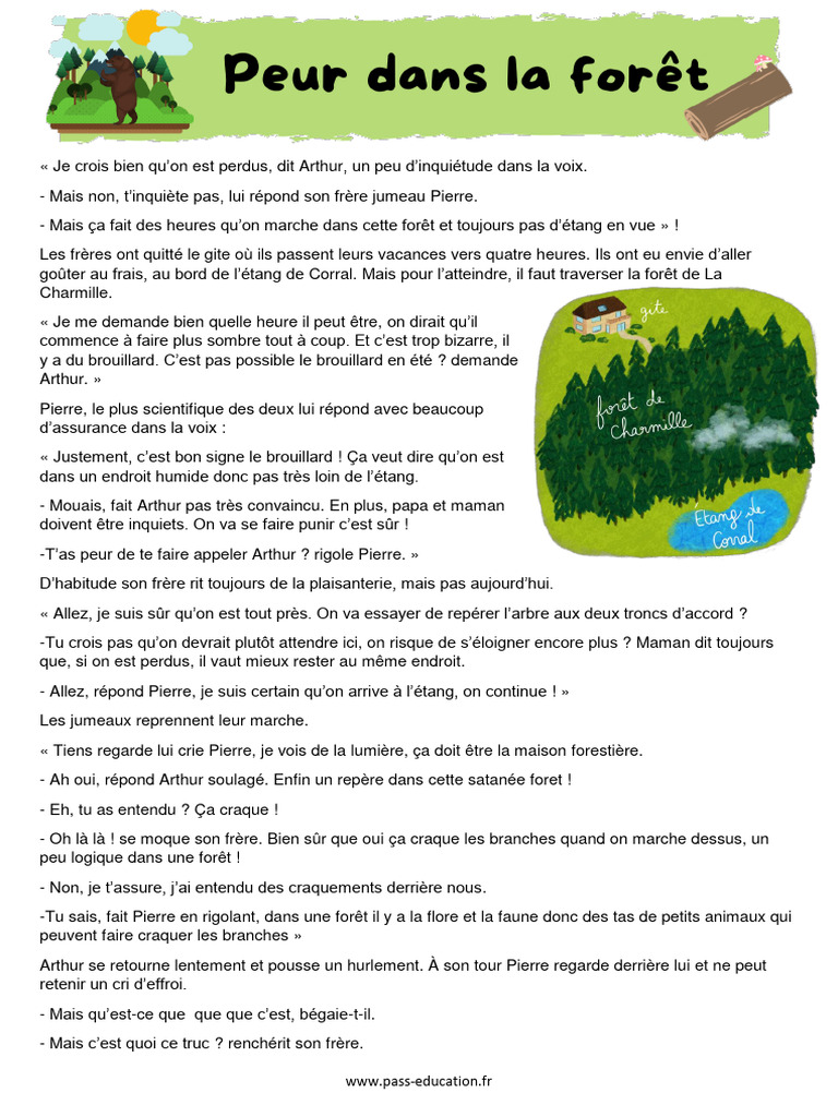 Peur dans la forêt : une aventure nocturne | PDF