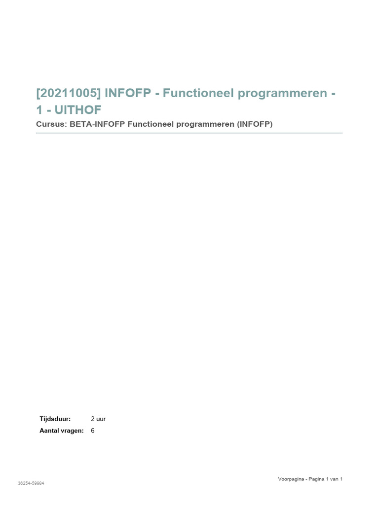 Functioneel Programmeren Cursus INFOFP | PDF | Boolean Data Type ...