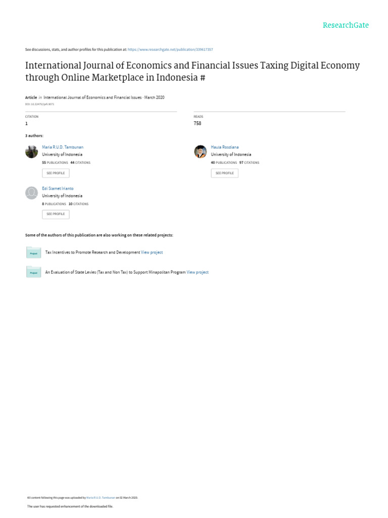 22 - IJEFI9071tambunanokey | PDF | Taxes | E Commerce