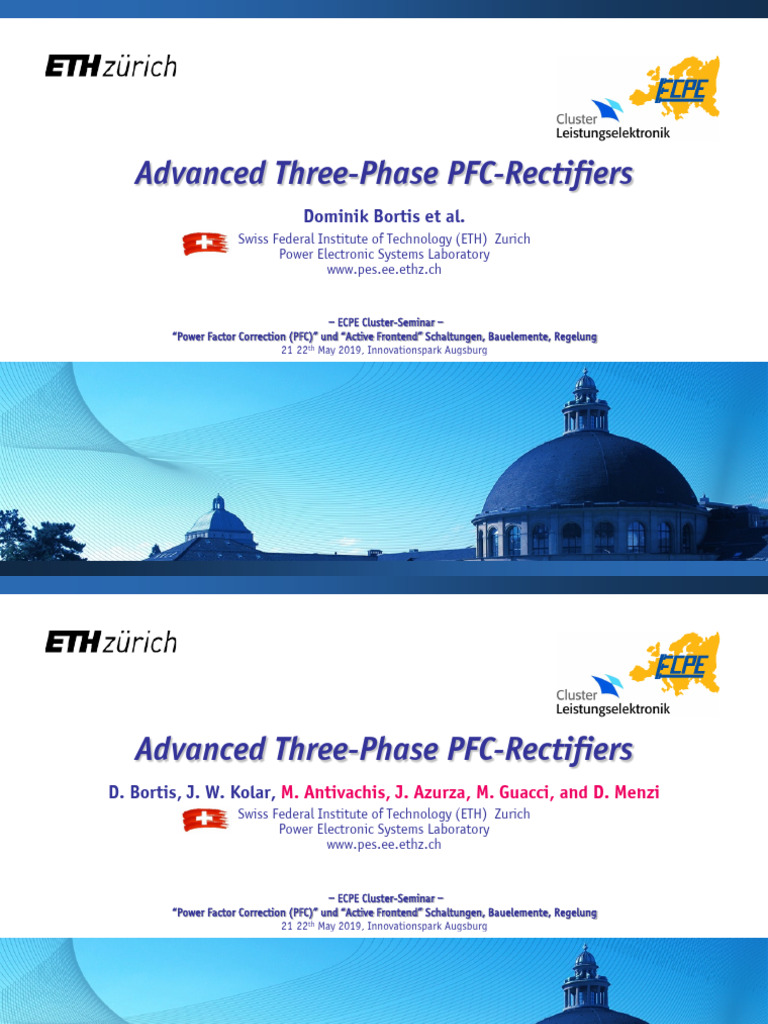ECPE Seminar Augsburg 3ph PFC Rectifiers 210519 Final V3 | PDF | Rectifier | Power Inverter