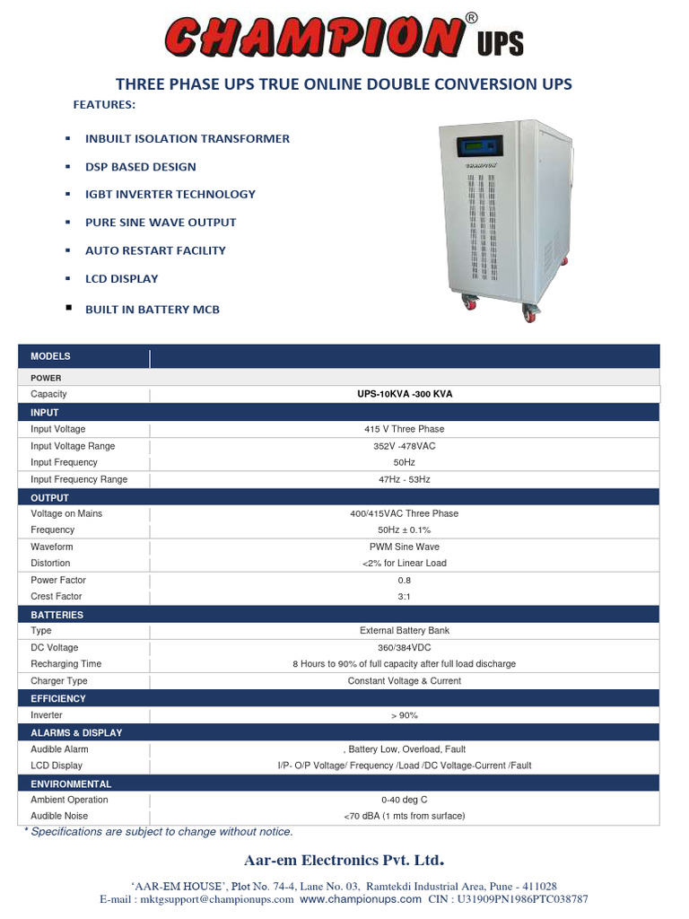 Three Phase 10-300 KVA | PDF | Electrical Engineering | Physical Quantities