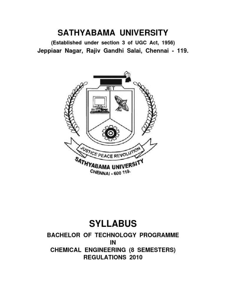 B.Tech Chemical Engineering Syllabus 2010 | PDF | Battery (Electricity ...