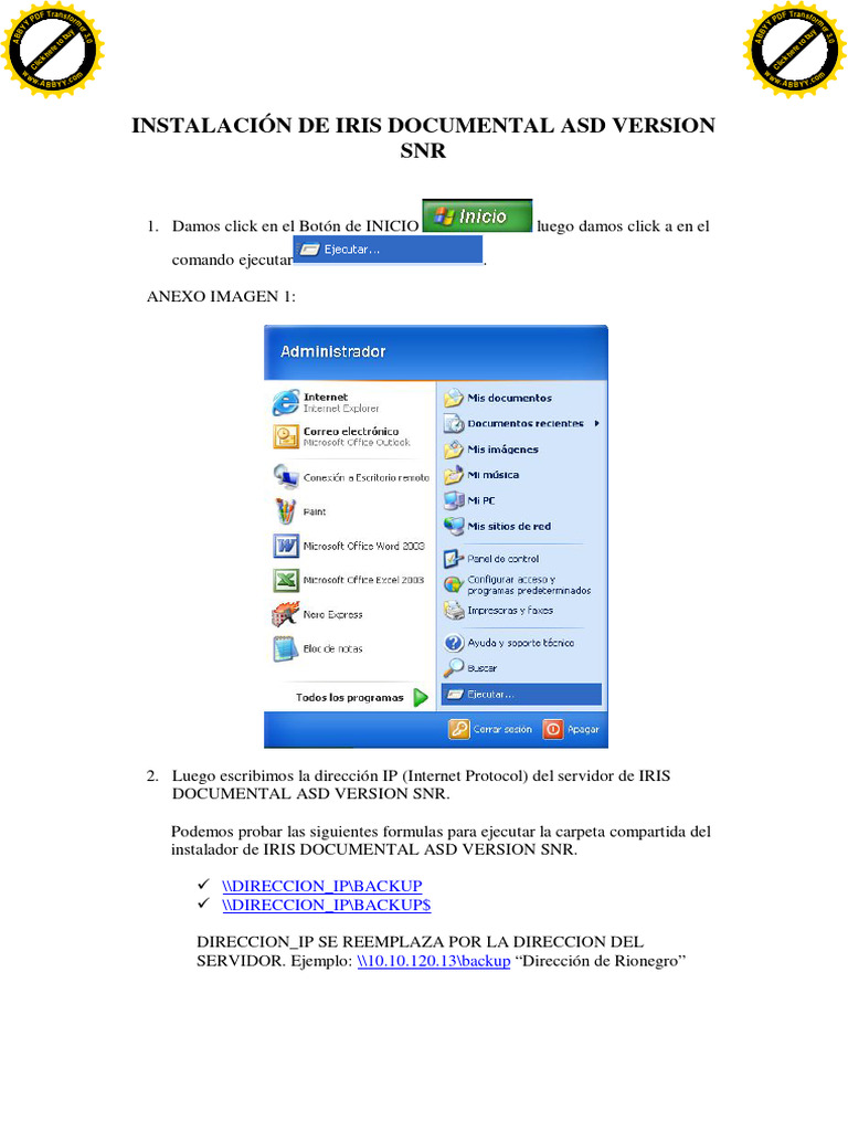 Manual de Instalacion Iris | Descargar gratis PDF | Dirección IP ...