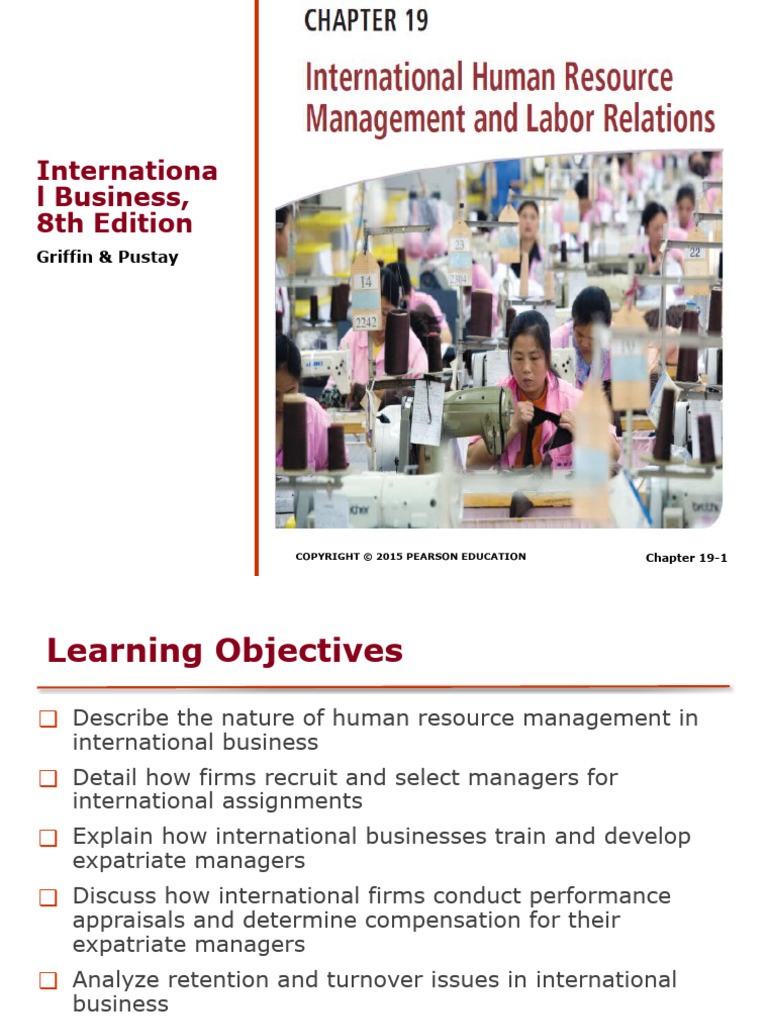 8th Chapter 10 - International Human Resource Management | PDF | Cost ...