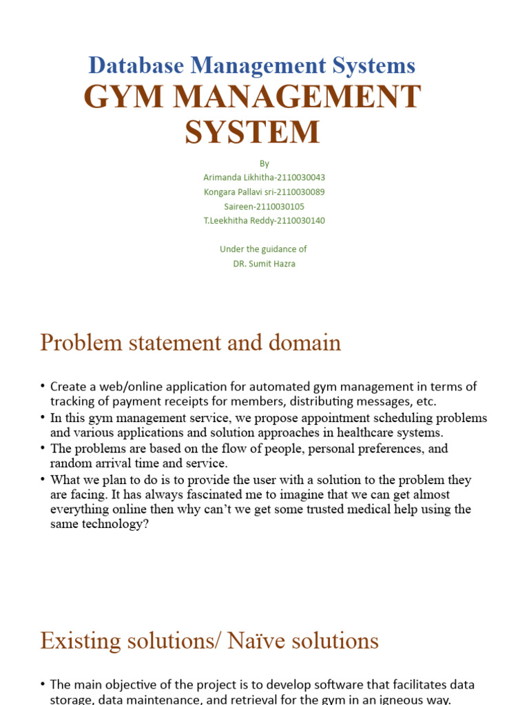 Dbms Project Review1 Template Pdf Web Application Databases