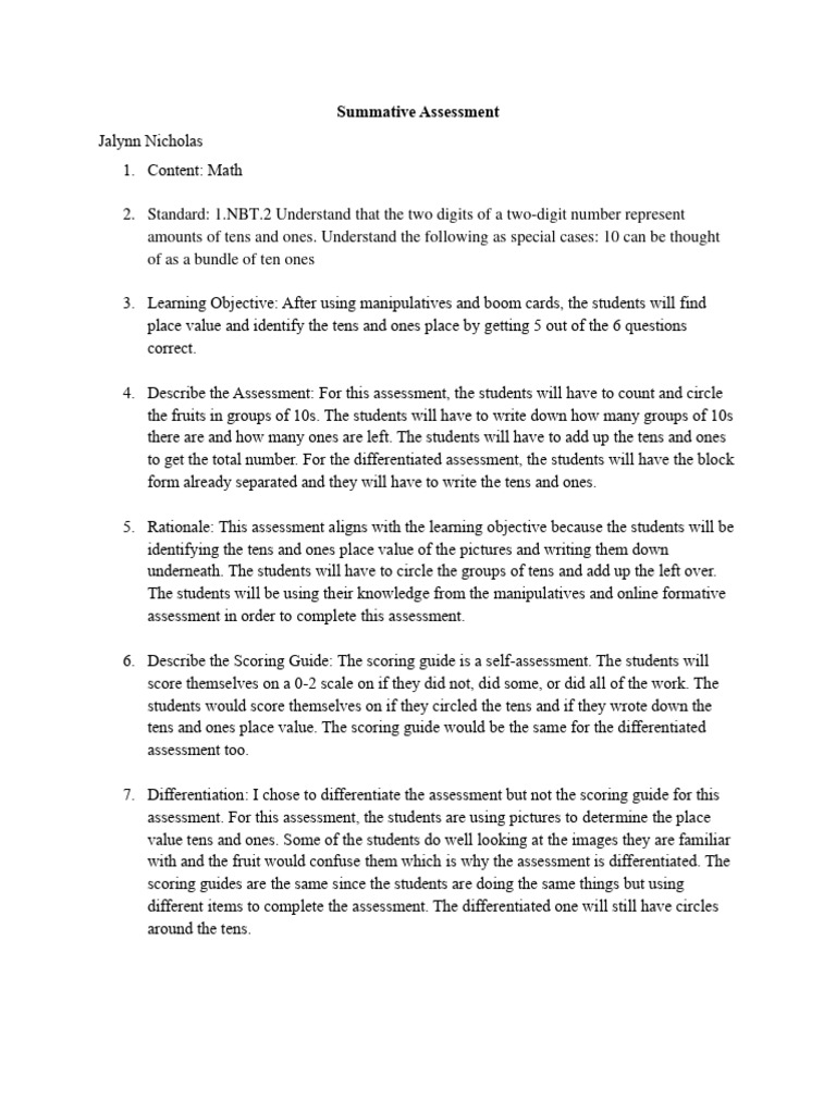 Summative Assessment | Download Free PDF | Cognition | Cognitive Science
