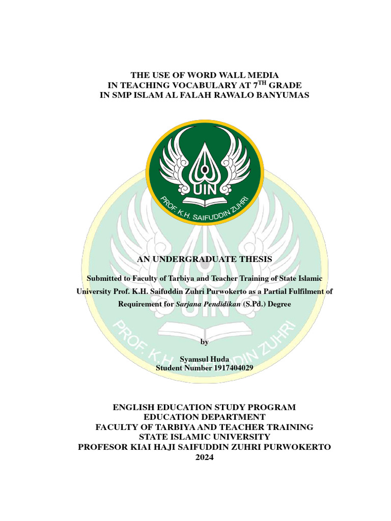 Skripsi Syamsul Huda Final | PDF | Verb | Adverb