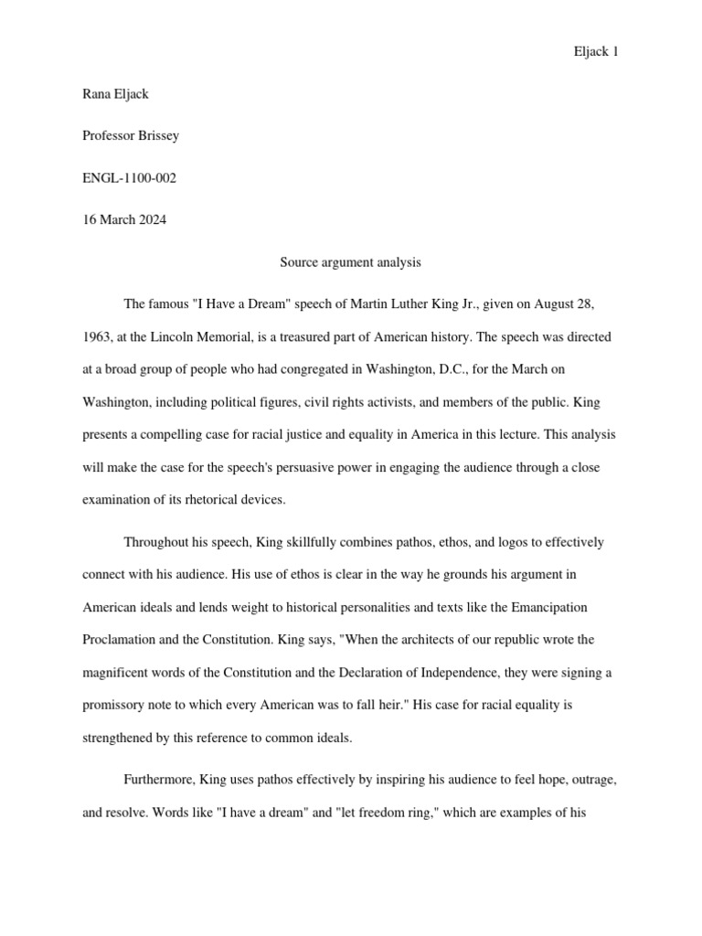 Source Argument Analysis | PDF