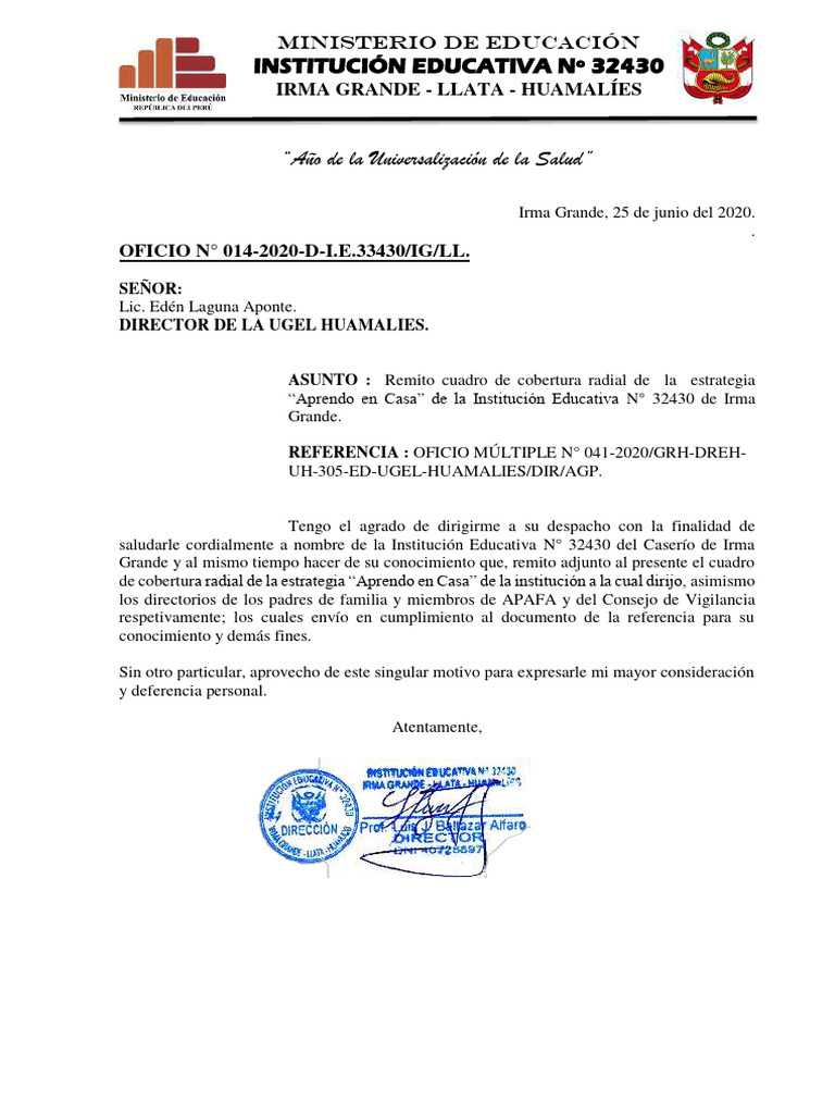 Oficio 014 INFORME DE COBERTURA DE RADIOS - ANEXOS 1 Y 2 | PDF