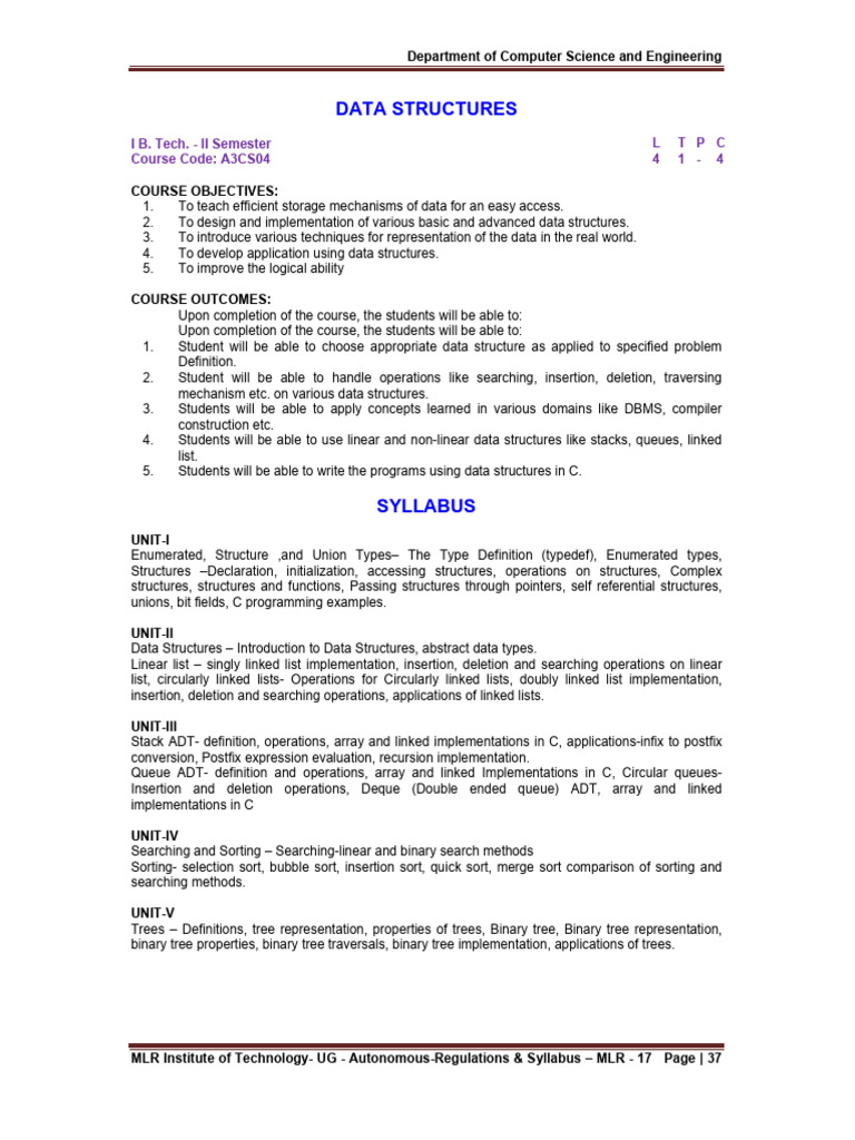 Data Structures | PDF | Software Engineering | Computer Data