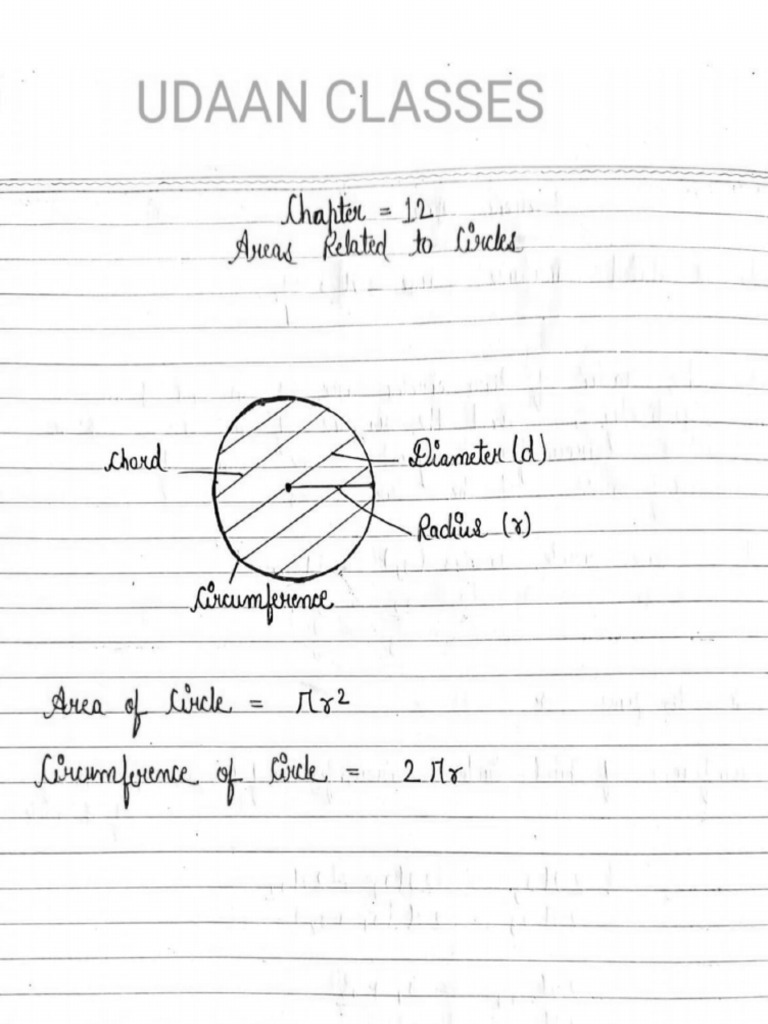 ch-11 Area Related To Circle | PDF
