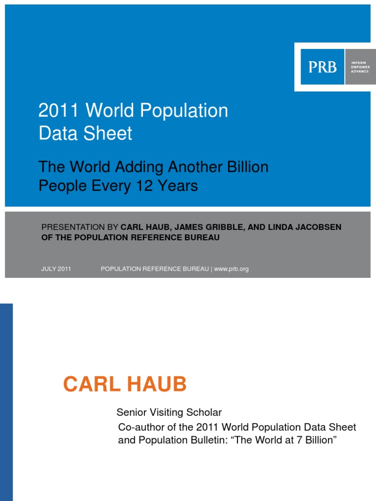 2011 World Population Data Sheet Presentation | PDF | Total Fertility ...