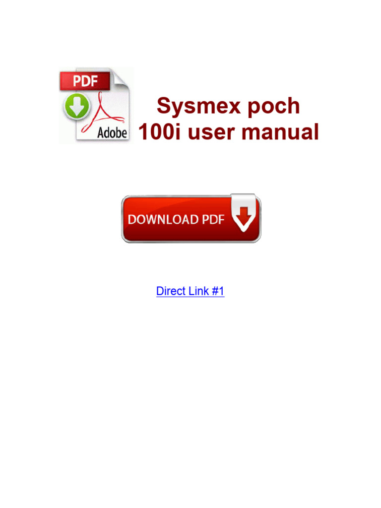sysmex-poch-100i-user-manual | PDF | Microsoft Windows | Windows Registry