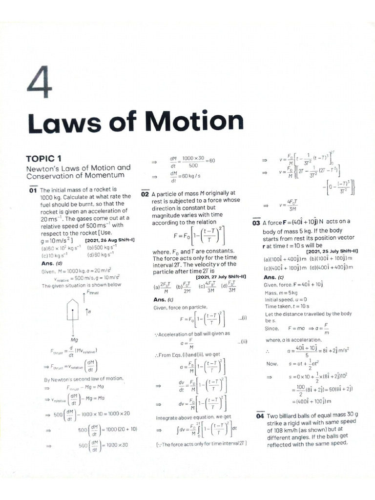 04 Laws of Motion | PDF