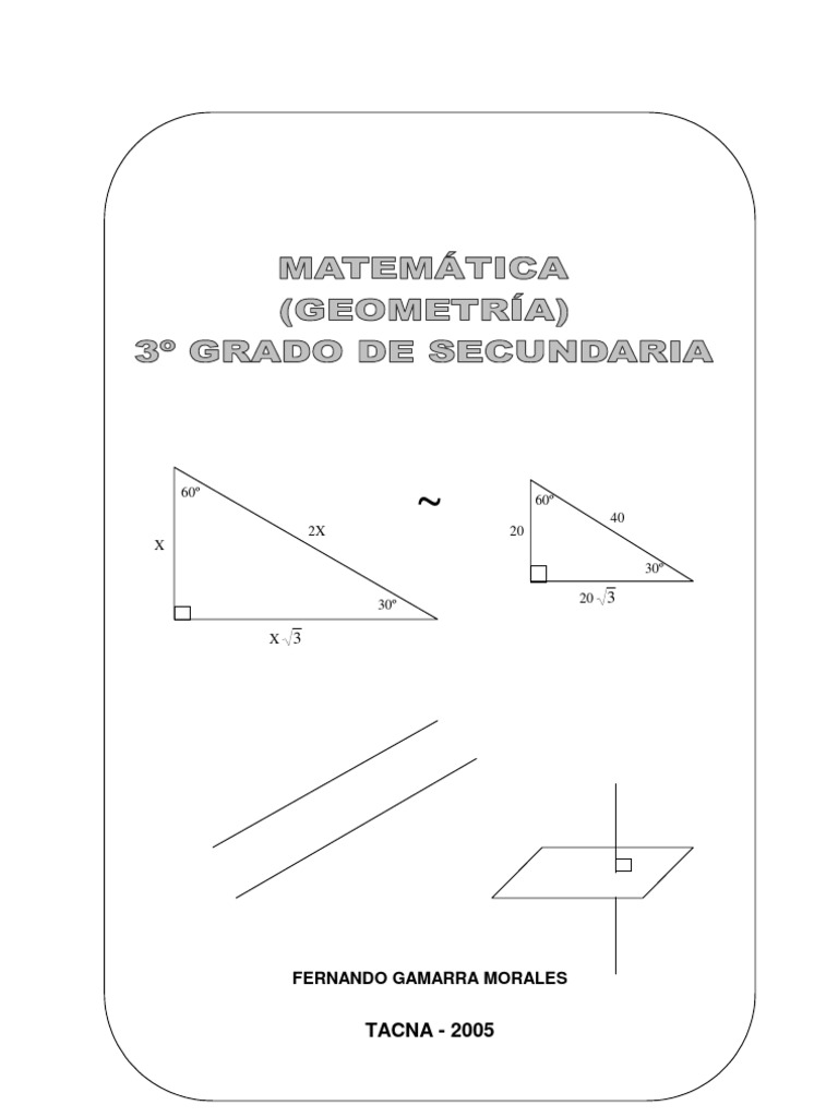 Texto Didáctico de Geometr¡a (3º Grado de Sec.) | PDF | Triángulo | Geometría euclidiana