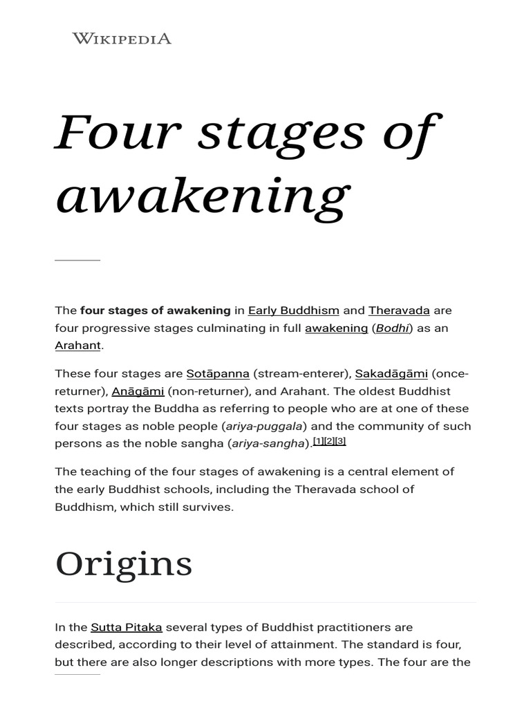 Four Stages of Awakening | PDF | Indian Religions | Indian Philosophy
