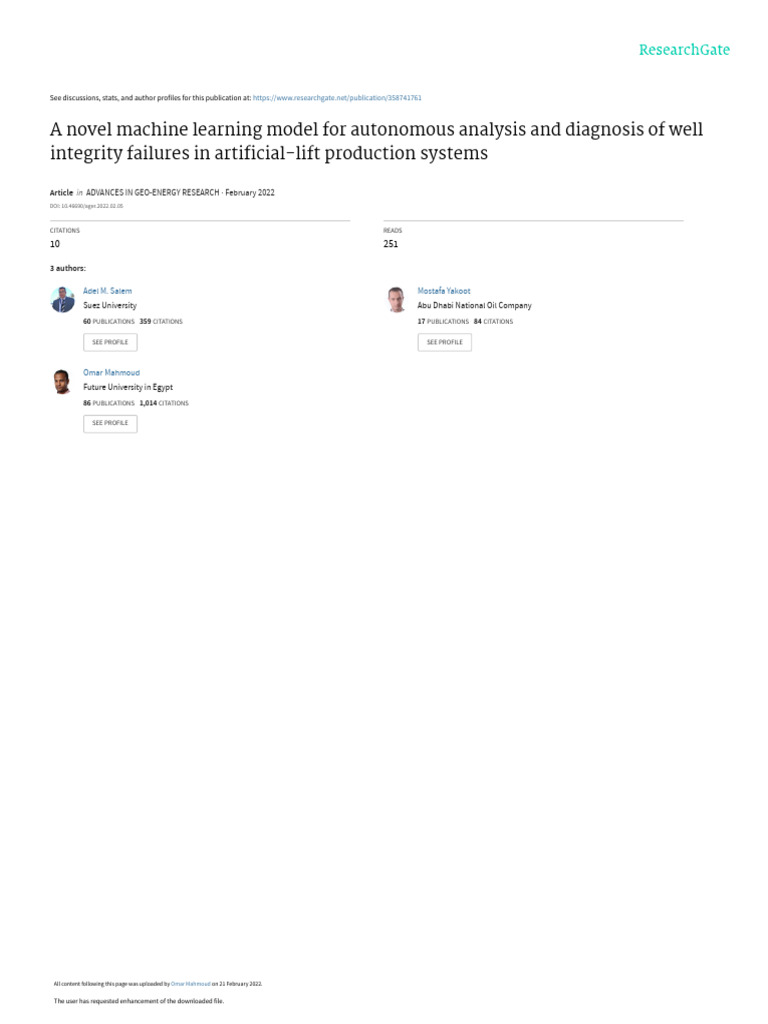 A novel machine learning model for autonomous analysis | PDF