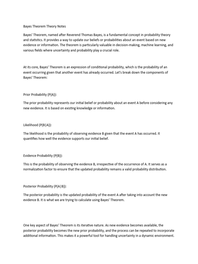 Bayes Theorem Download Free Pdf Probability Bayesian Inference