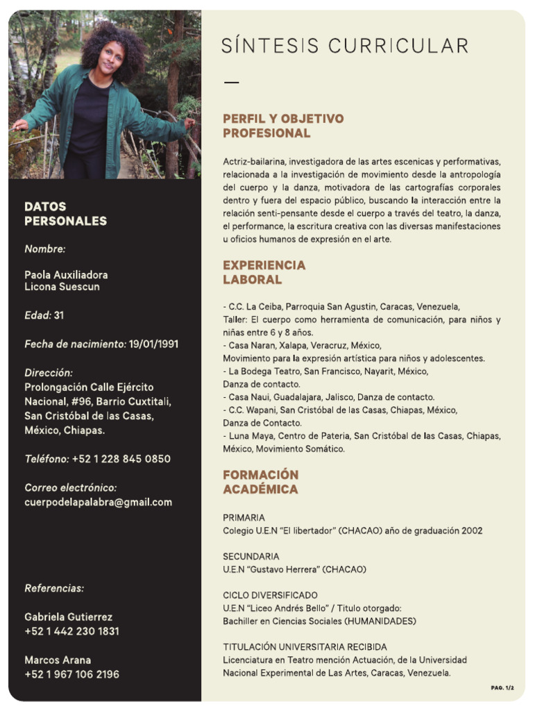CV Paola Licona 1.1 | PDF