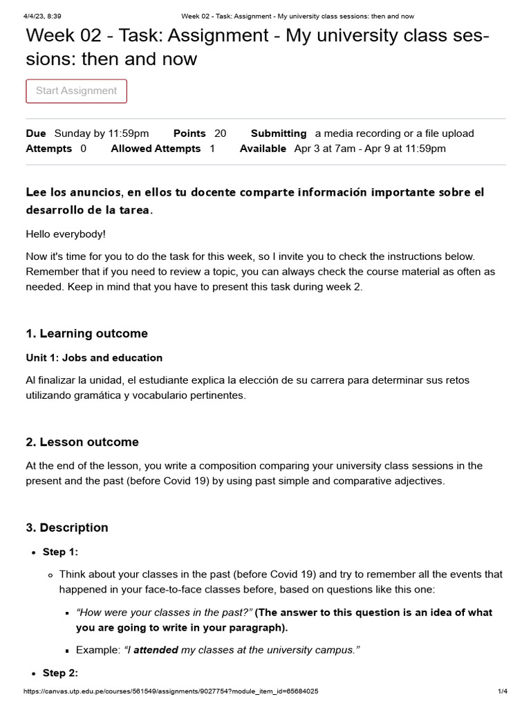 02 Week02 Task Assignment Tarea | PDF