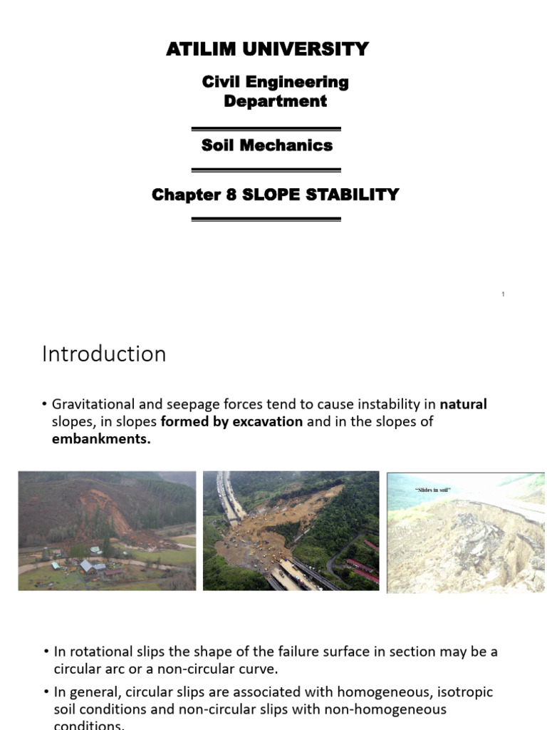 08 Print CE311 SLOPE - STABILITY | PDF | Force | Continuum Mechanics