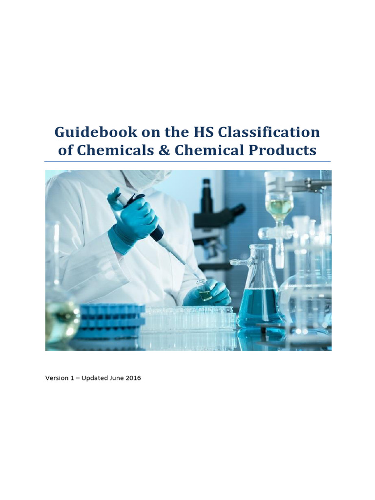 HS Classification Guide for Chemicals | PDF | Chemical Substances ...