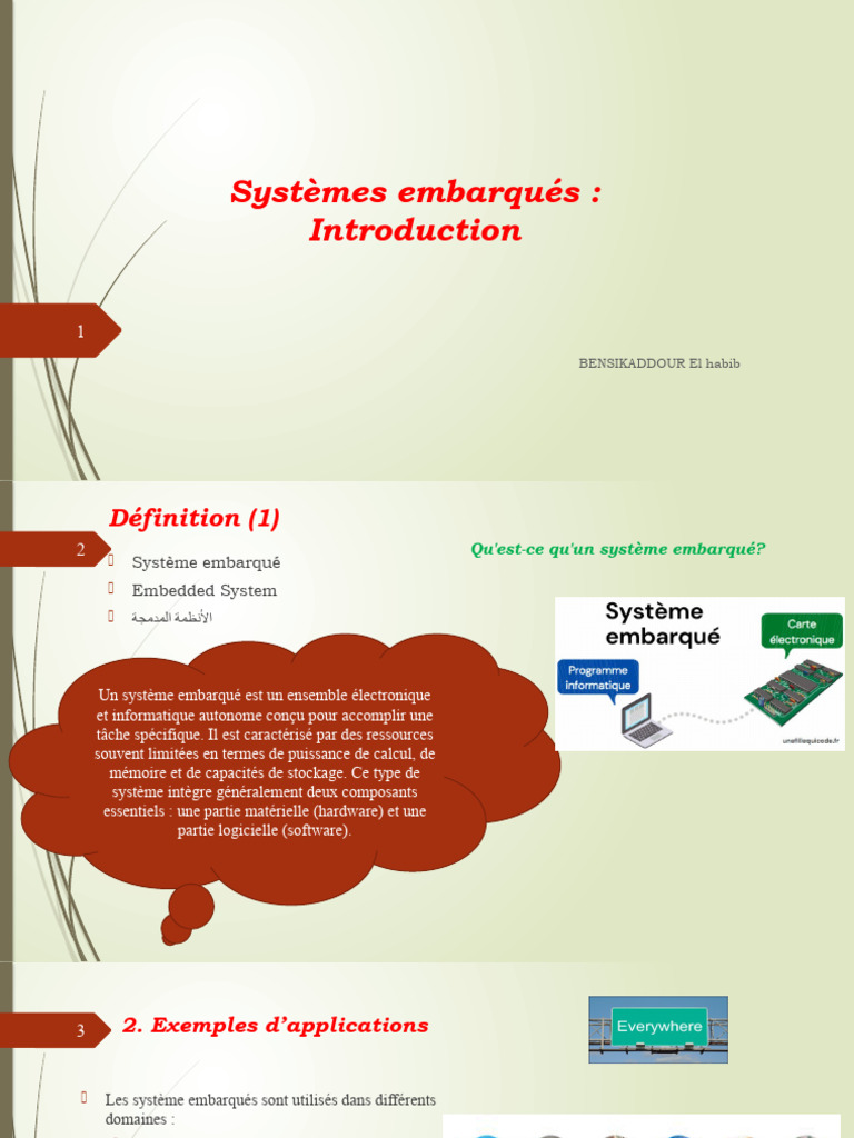 1 - Généralités Sur Systemes Embarqués | PDF | Microcontrôleur ...