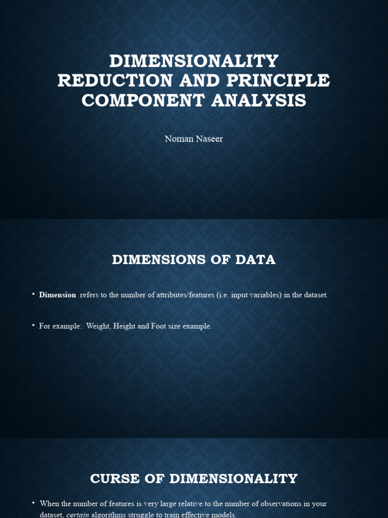 3 - Noman Naseer - Dimentionality - Reduction and Principle Component ...